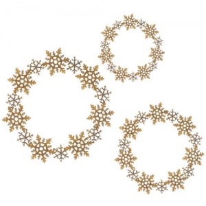 Snowflake Wreath MDF Wood Shape